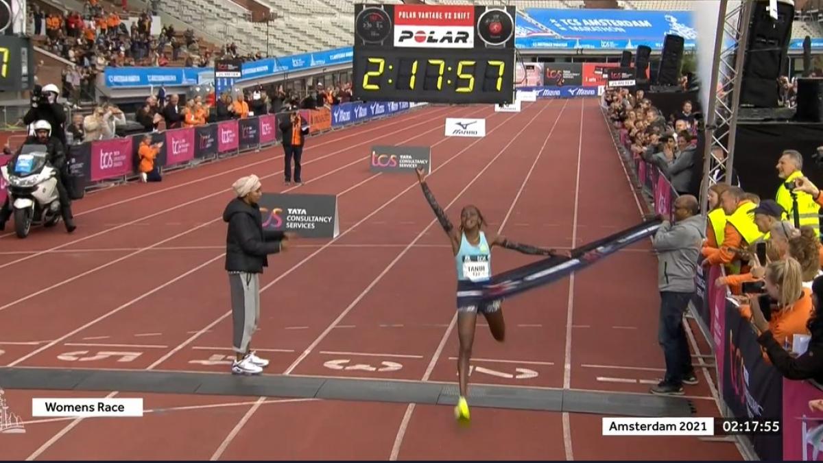 Tamirat Tola and Angela Tanui smash Amsterdam marathon course records ...