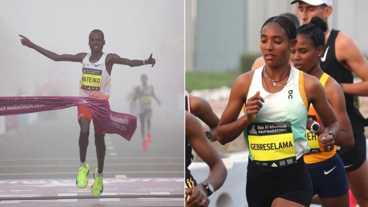 Daniel Mateiko of Kenya and Tsigie Gebreselama Victorious at Ras Al ...