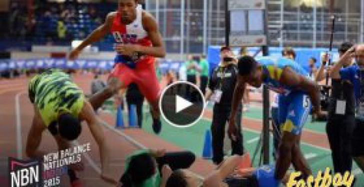 Epic Finish Line Crash in 400m at New Balance Indoor Nationals | Watch ...