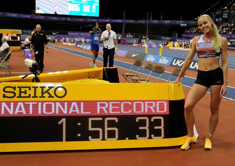 Keely Hodgkinson Blazes 1:56.33 in Birmingham, Third on World Indoor ...